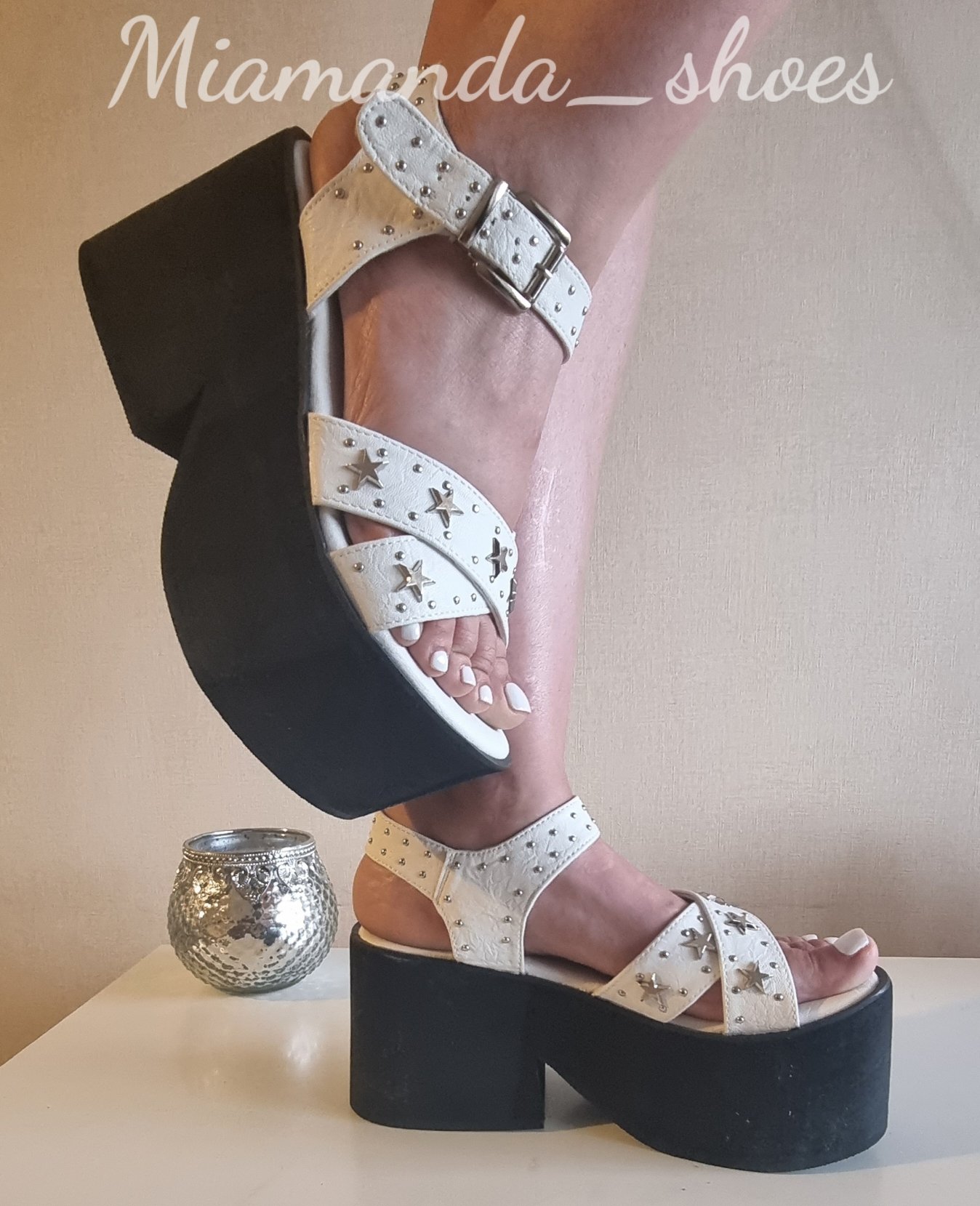 SANDALIA TAMARA WHITE – Mi Amanda Shoes